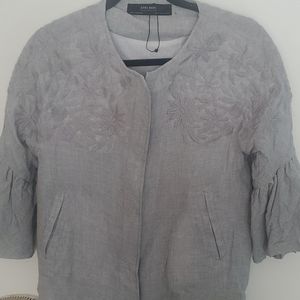 Zara | Jackets & Coats | Zara Embroidered Jacket | Poshmark